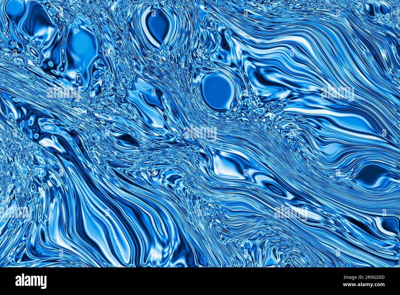 Blue metal waves marble texture. Precious metal flow image. Liquid artwork Stock Photo - Alamy