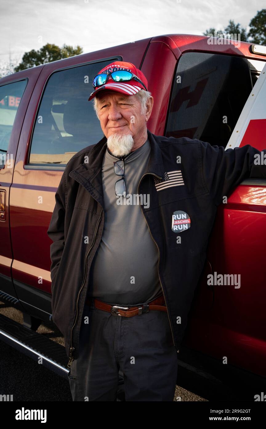 Marietta, Georgia, USA. 22nd Oct, 2022. Jerry Ramsey, a vocal supporter ...