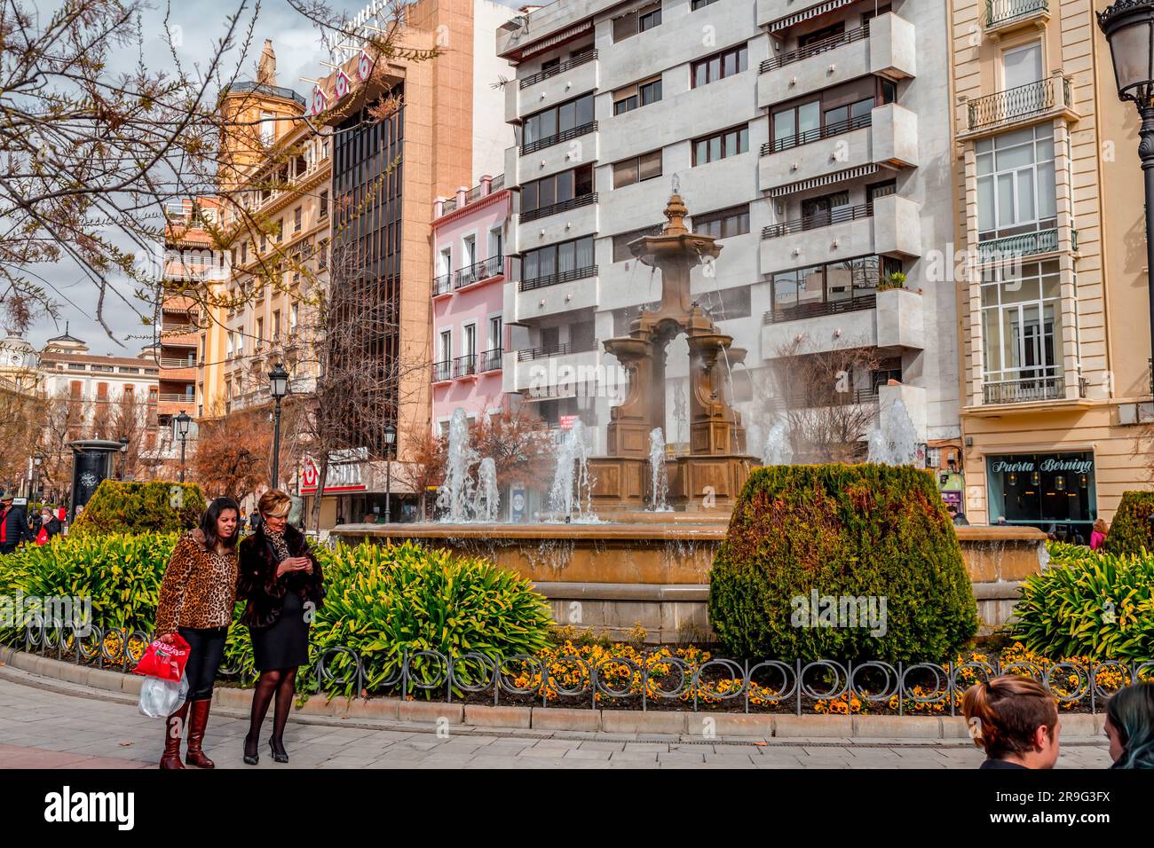 Granada, Spain - February 26, 2022: Plaza del Campillo is a central ...
