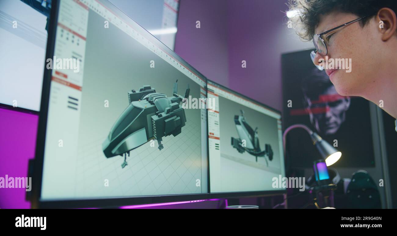 Young 3D designer creates aircraft 3D visualization and prototype ...