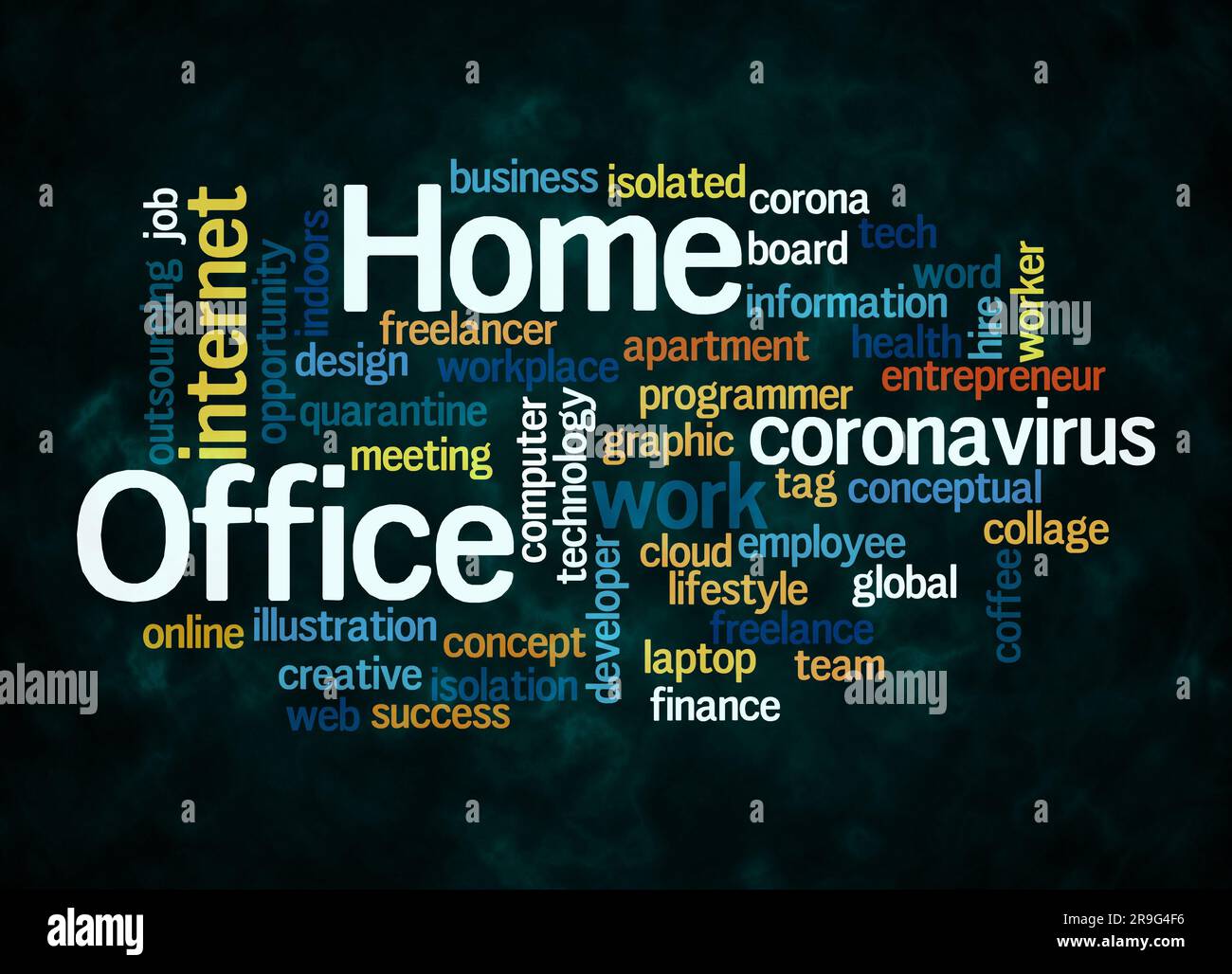 Word Cloud with HOME OFFICE concept create with text only Stock Photo ...