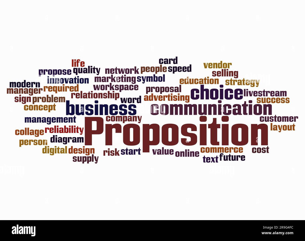 Word Cloud with PROPOSITION concept create with text only Stock Photo ...