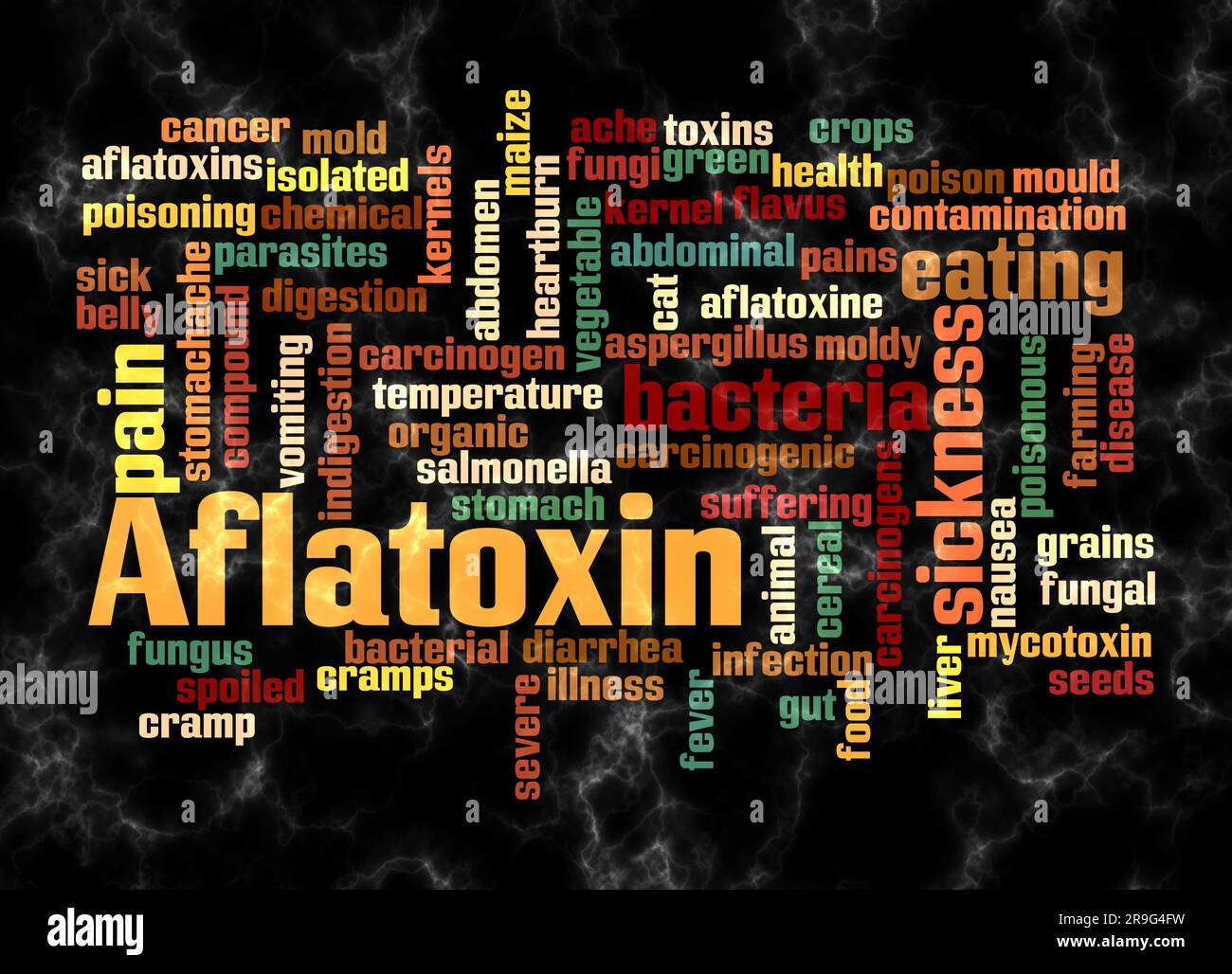 Word Cloud with AFLATOXIN concept create with text only Stock Photo - Alamy