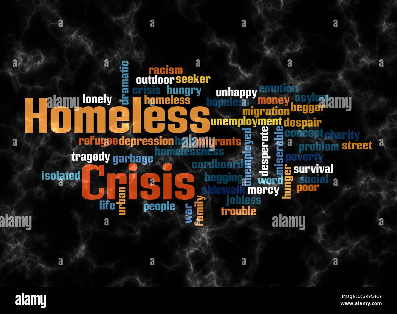 Word Cloud with HOMELESS CRISIS concept create with text only Stock ...