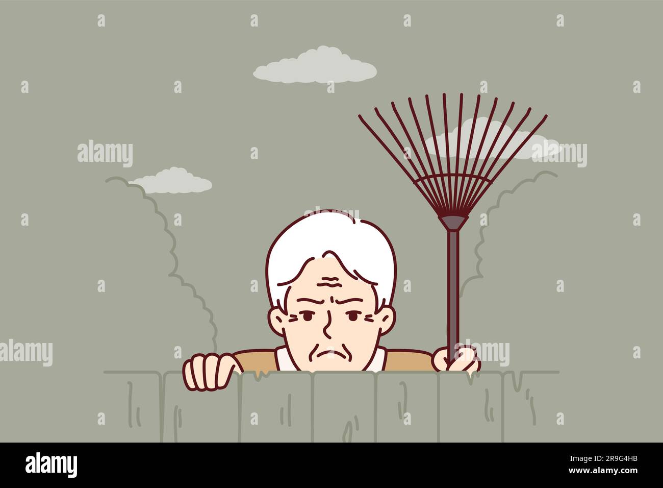 Annoying neighbour Stock Vector Images - Alamy