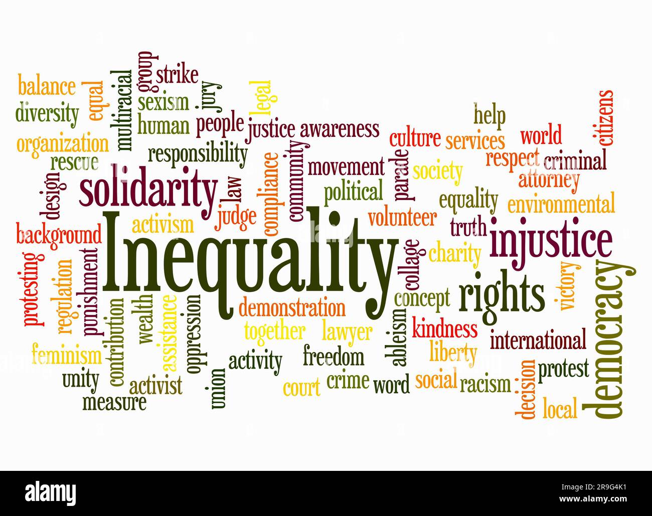 Word Cloud with INEQUALITY concept create with text only Stock Photo ...