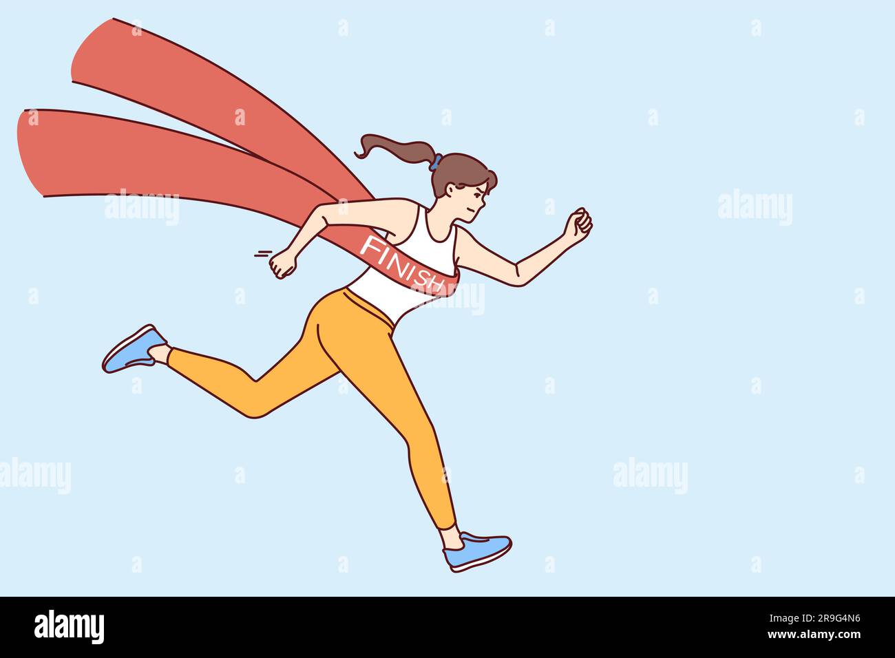 Female runner wins race Stock Vector Images - Alamy