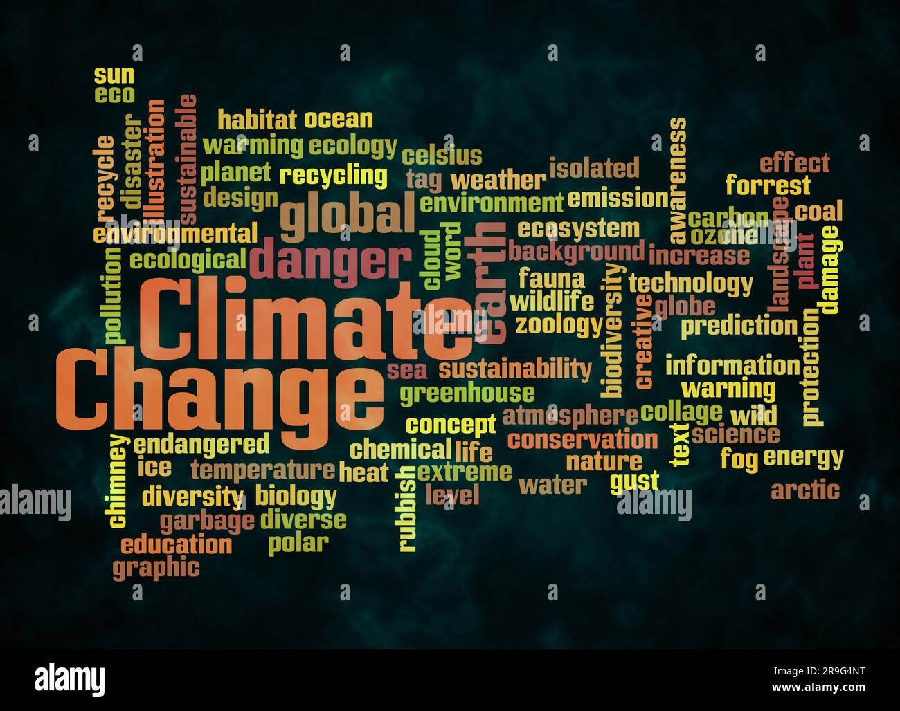Word Cloud with CLIMATE CHANGE concept create with text only Stock ...