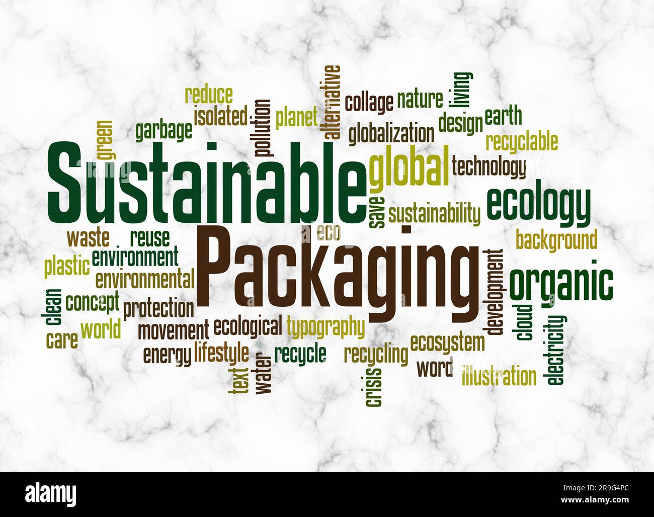 Word Cloud with SUSTAINABLE PACKAGING concept create with text only ...