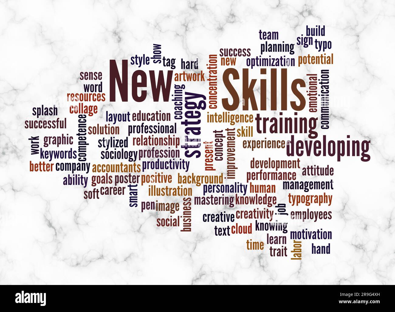 Word Cloud with NEW SKILLS concept create with text only Stock Photo ...
