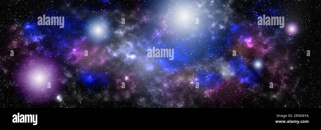 Space background with stardust and shining stars. Realistic cosmos and ...