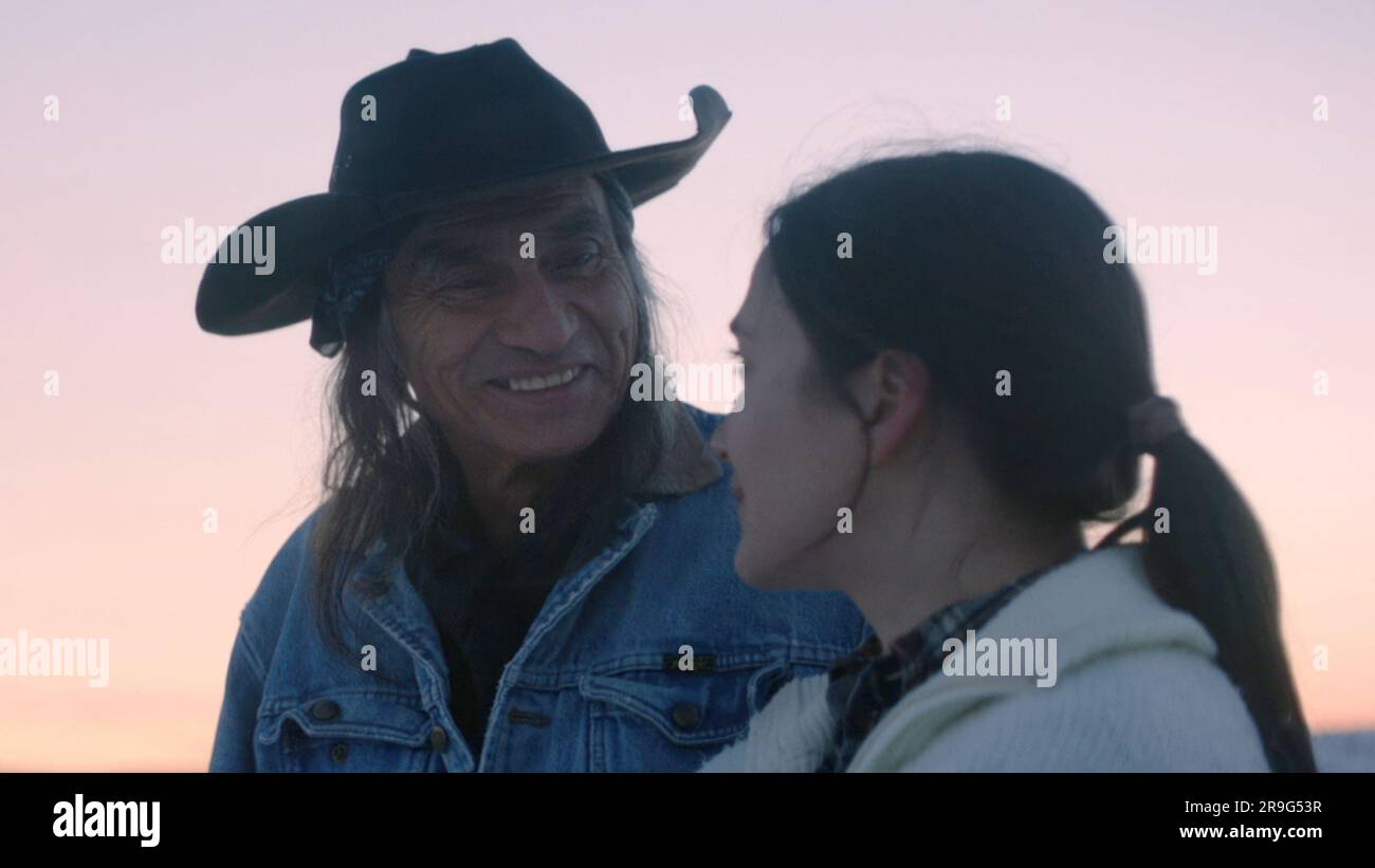 THE UNKNOWN COUNTRY, from left: Richard Ray Whitman, Lily Gladstone ...