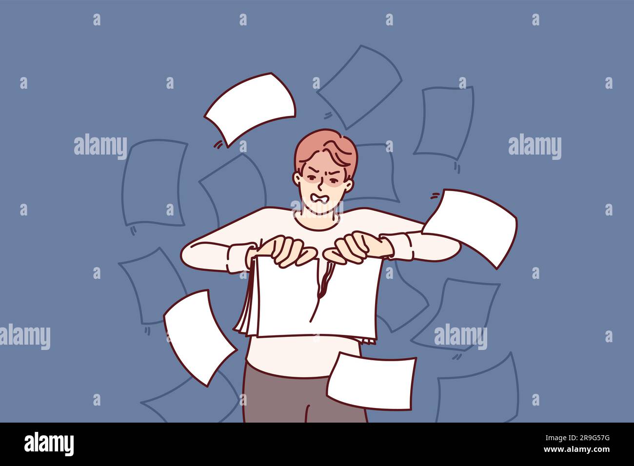 Angry man rips up documents after experiencing burst of aggression due ...