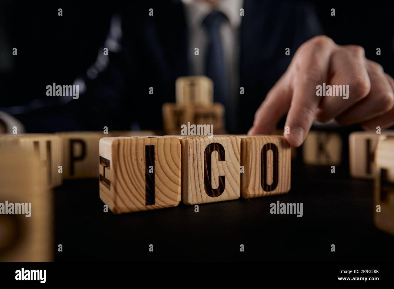 Male hand turns cubes hi-res stock photography and images - Alamy