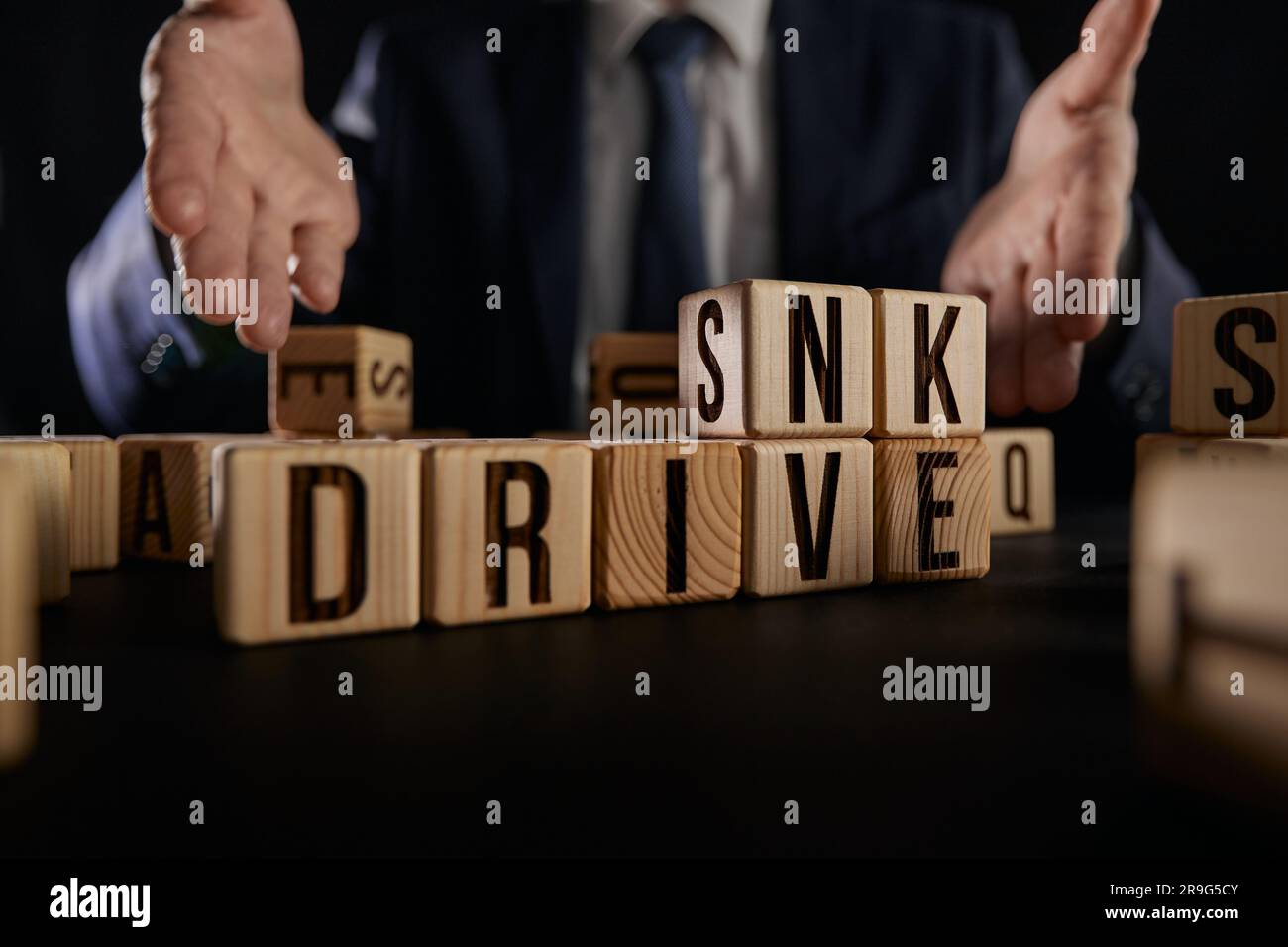 Drive or drink. The cubes form the words Drive - drink. The concept of ...