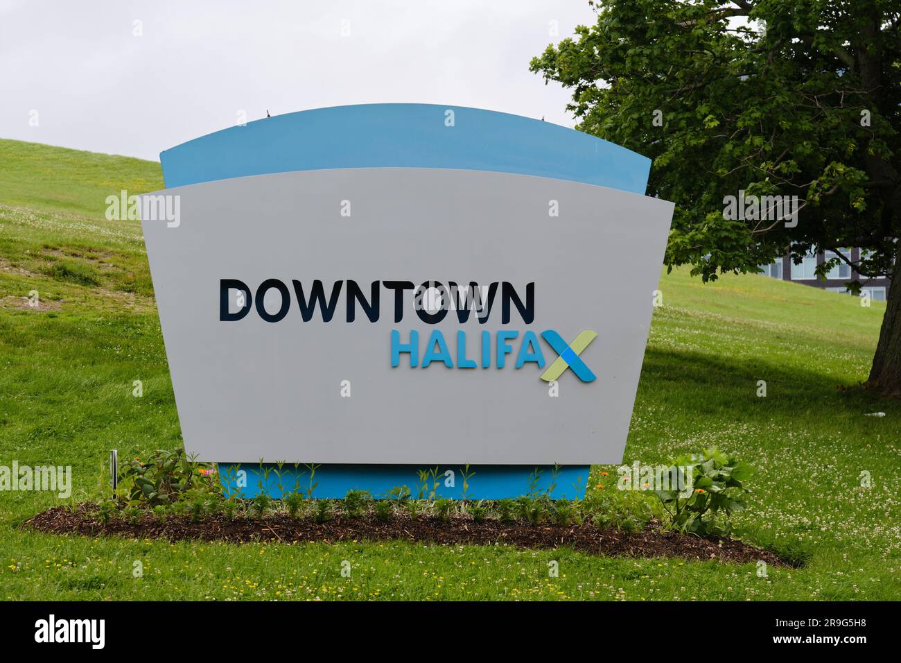 Halifax, Canada. June 2023. Welcome sign to Downtown Halifax Stock ...