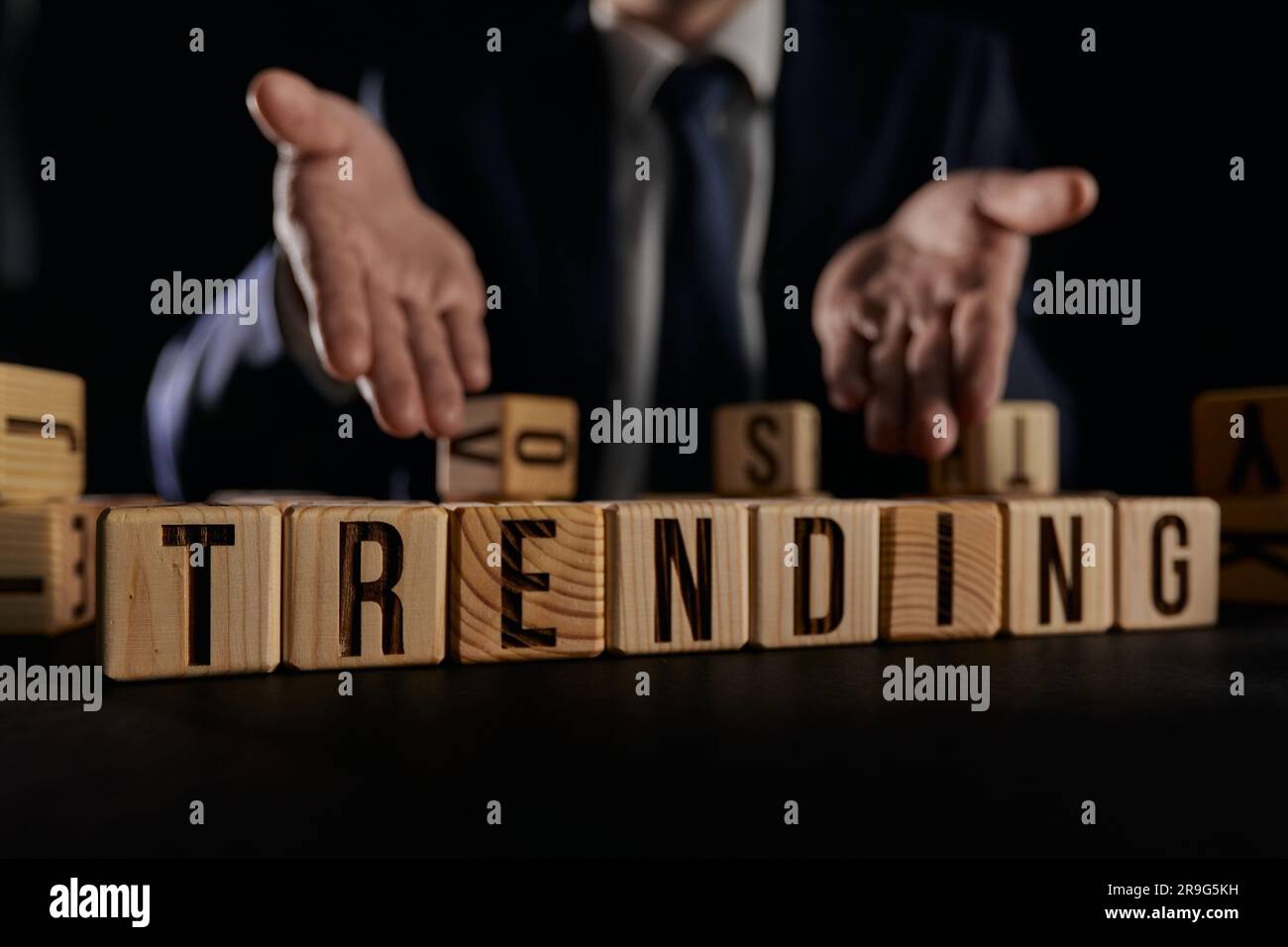 Trending word written hi-res stock photography and images - Alamy