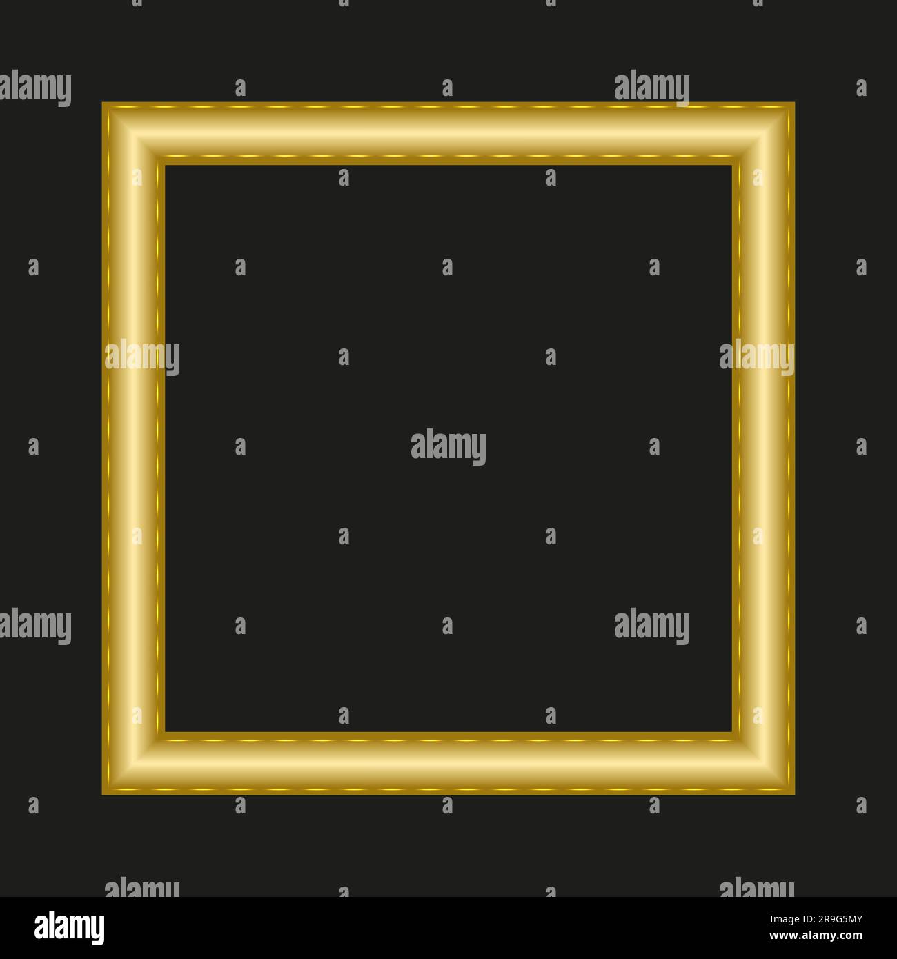 Golden square frame Stock Vector Images - Alamy