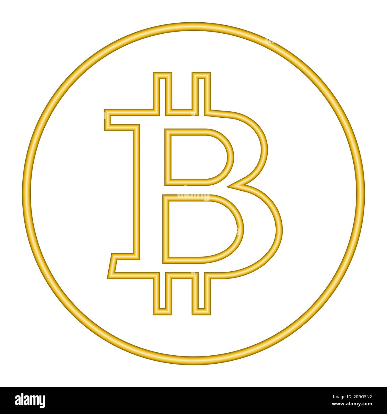 3D dold bitcoin symbol Golden coin icon Money design Currency sign in ...