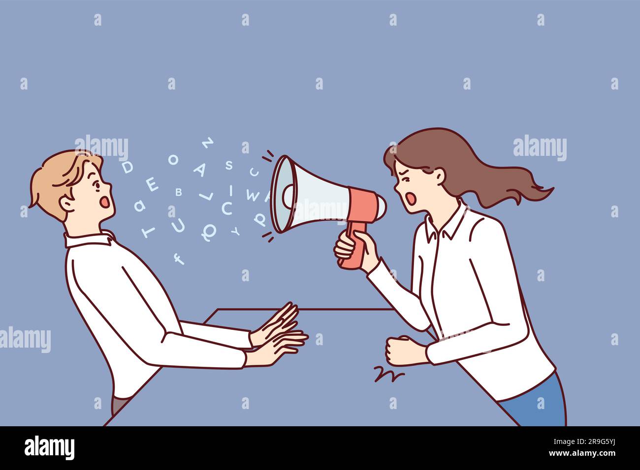 Angry interview office Stock Vector Images - Alamy