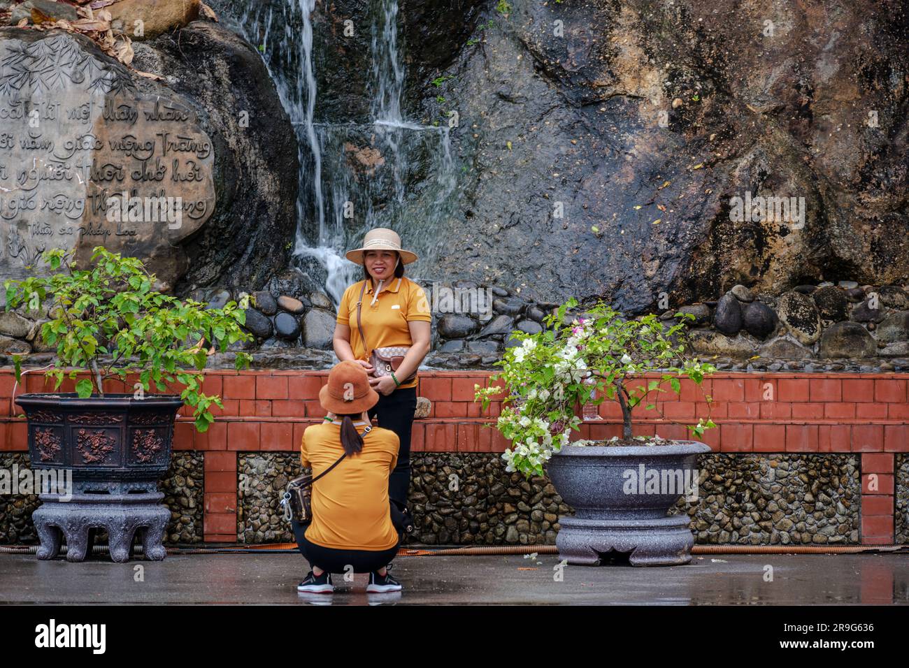 Ha Long, Vietnam -- March 19, 2023. A Vietnamese woman poses for a ...