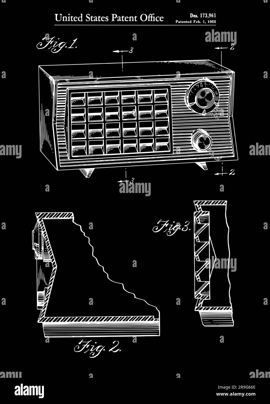 Radio patent drawing Stock Vector Images - Alamy