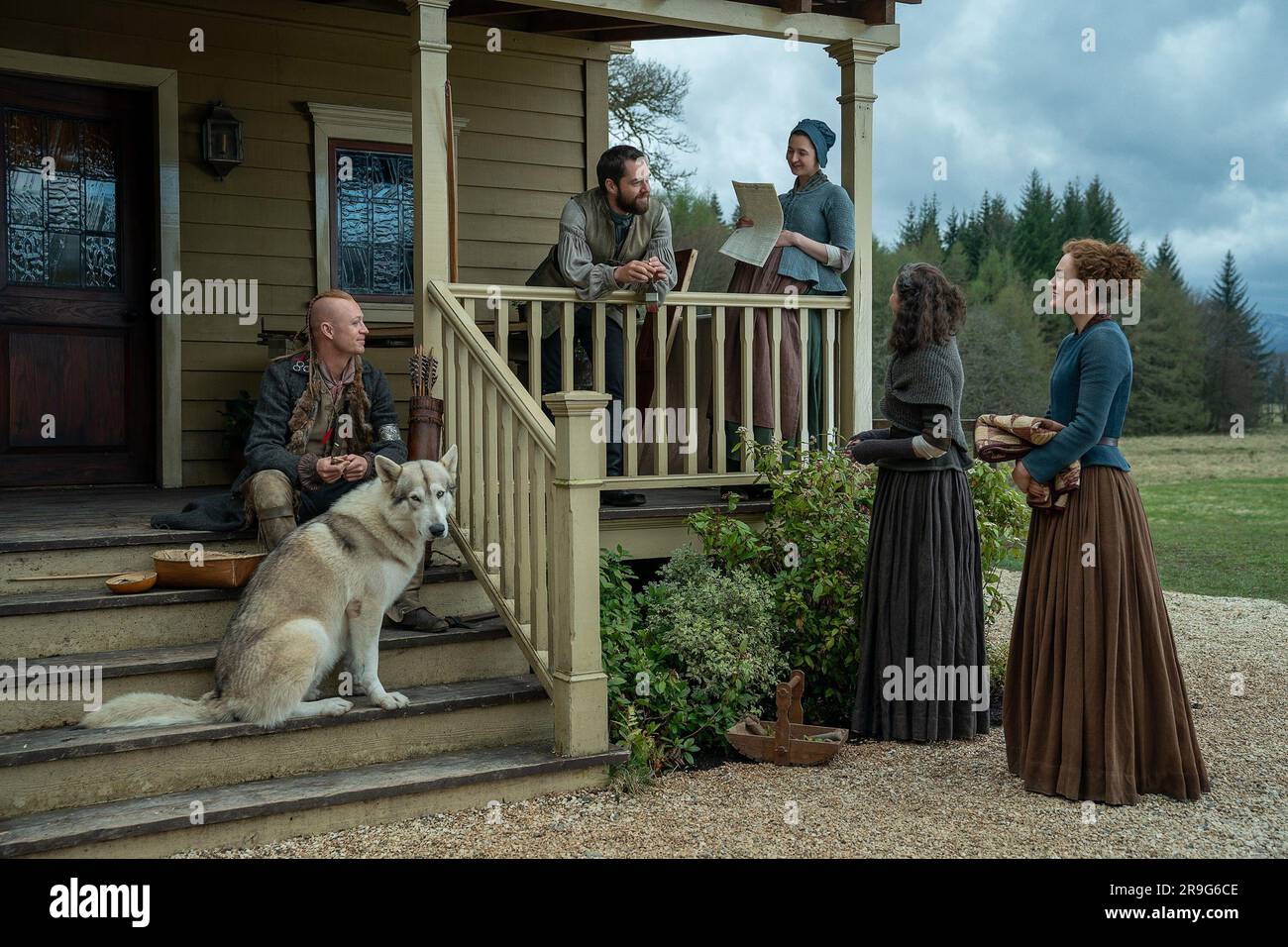 OUTLANDER, from left: John Bell, Richard Rankin, Caitlin O'Ryan ...