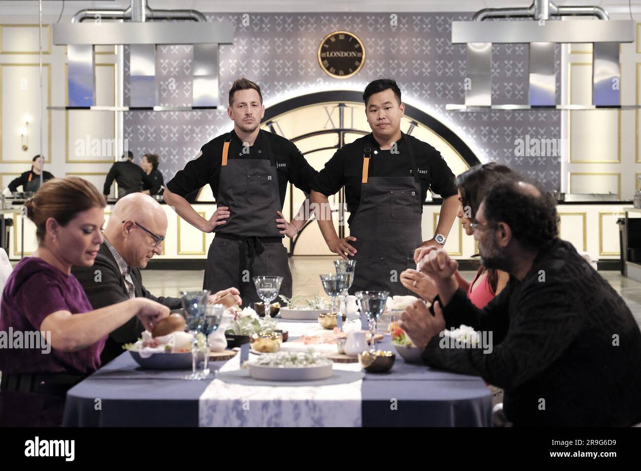 TOP CHEF, (aka TOP CHEF: WORLD ALL STARS), standing from left ...