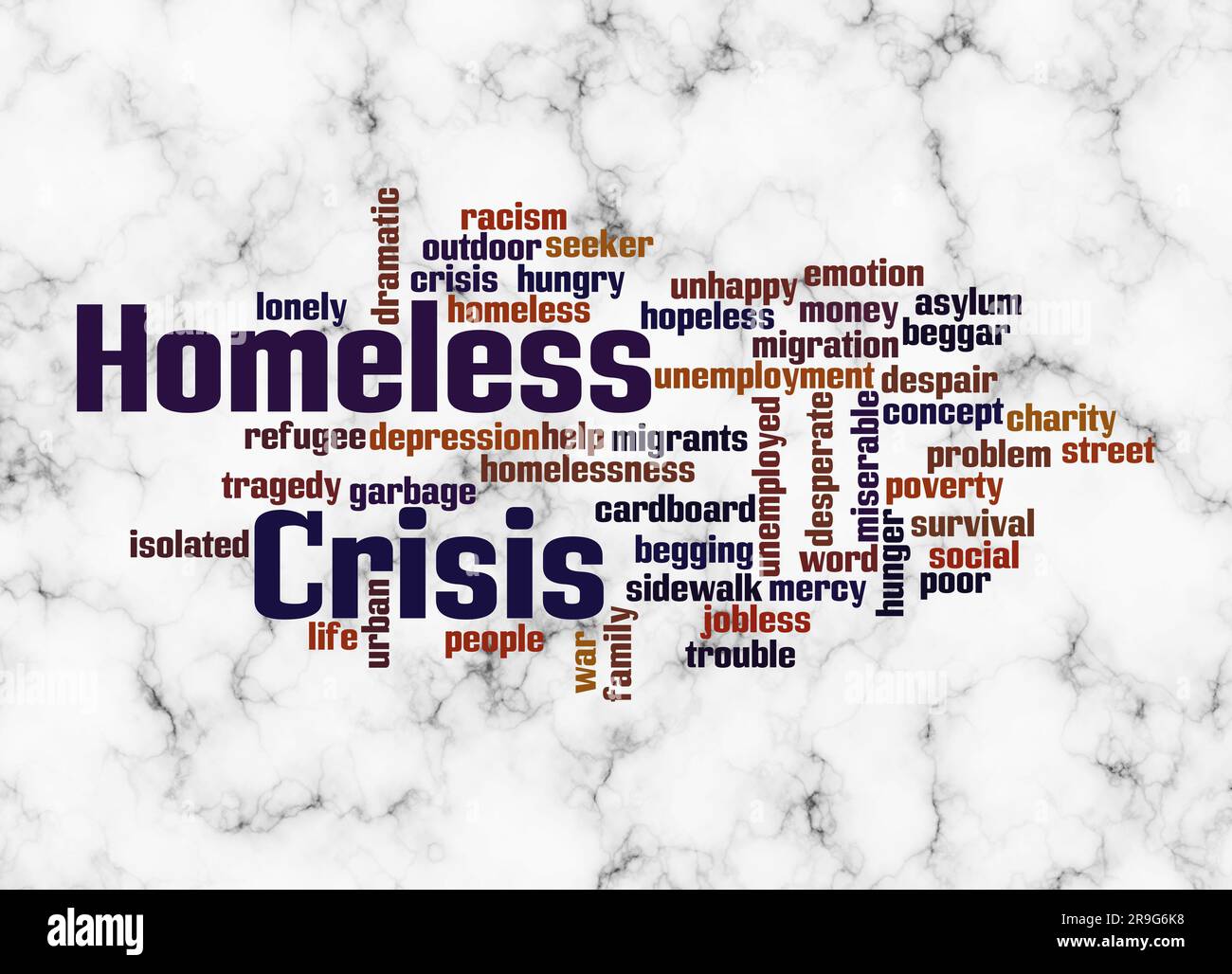 Word Cloud with HOMELESS CRISIS concept create with text only Stock ...