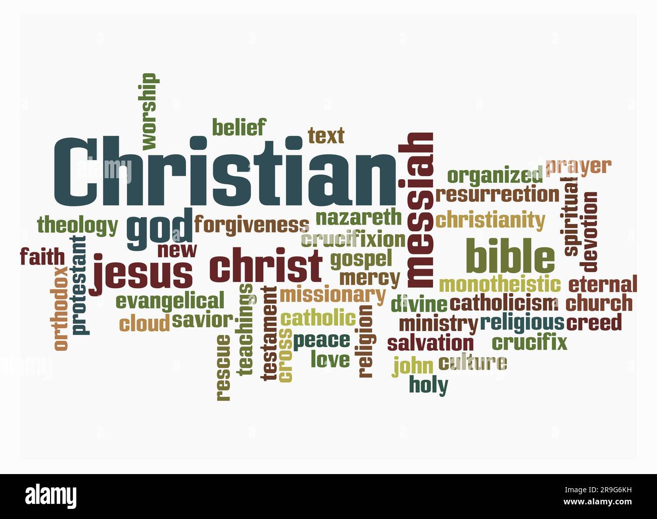 Word Cloud with CHRISTIAN concept create with text only Stock Photo - Alamy