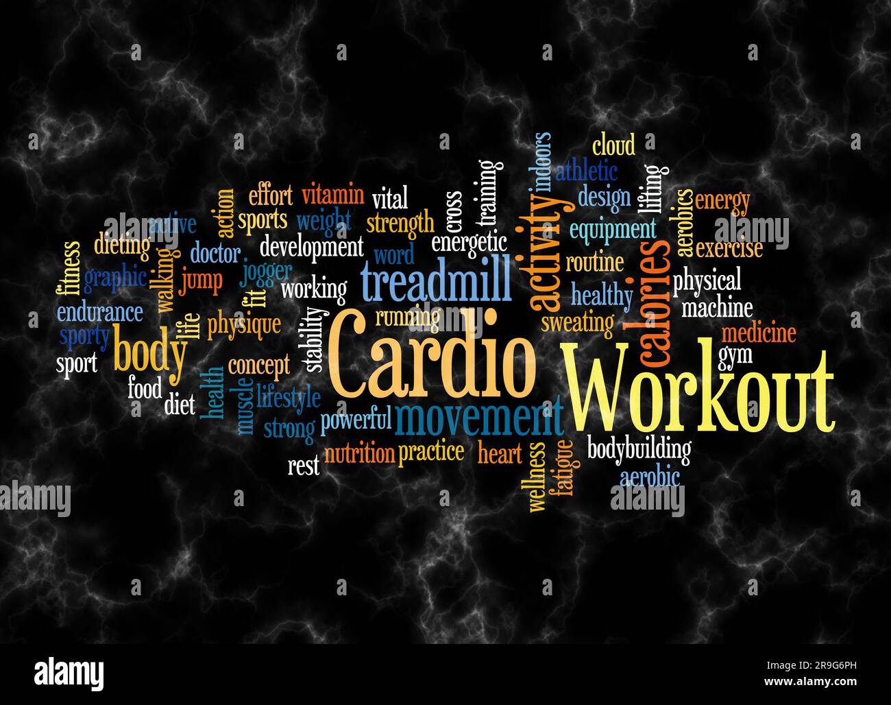 Word Cloud with CARDIO WORKOUT concept create with text only Stock ...