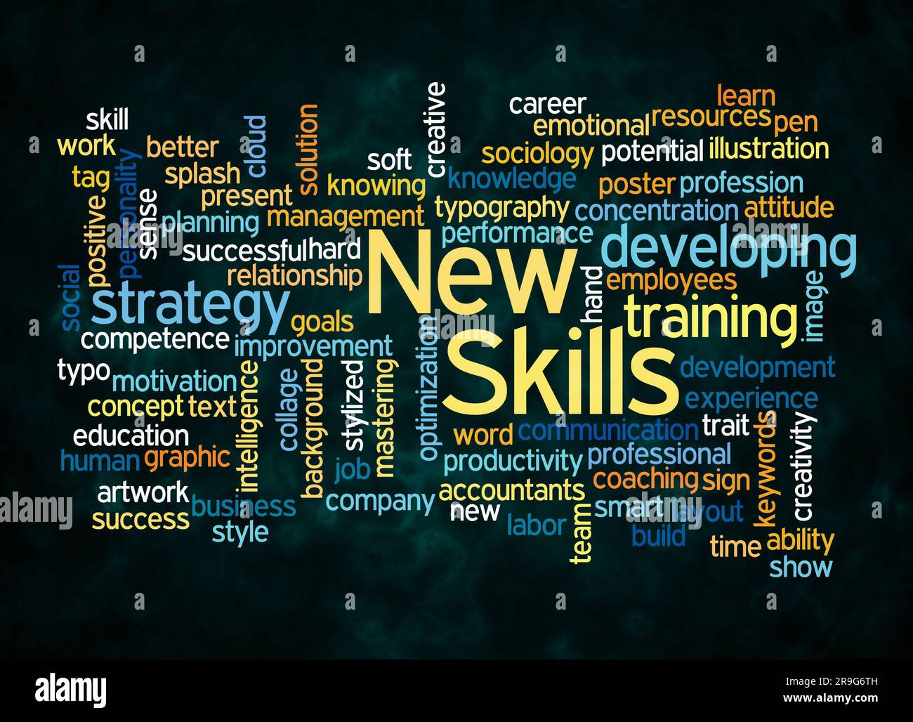 Word Cloud with NEW SKILLS concept create with text only Stock Photo ...