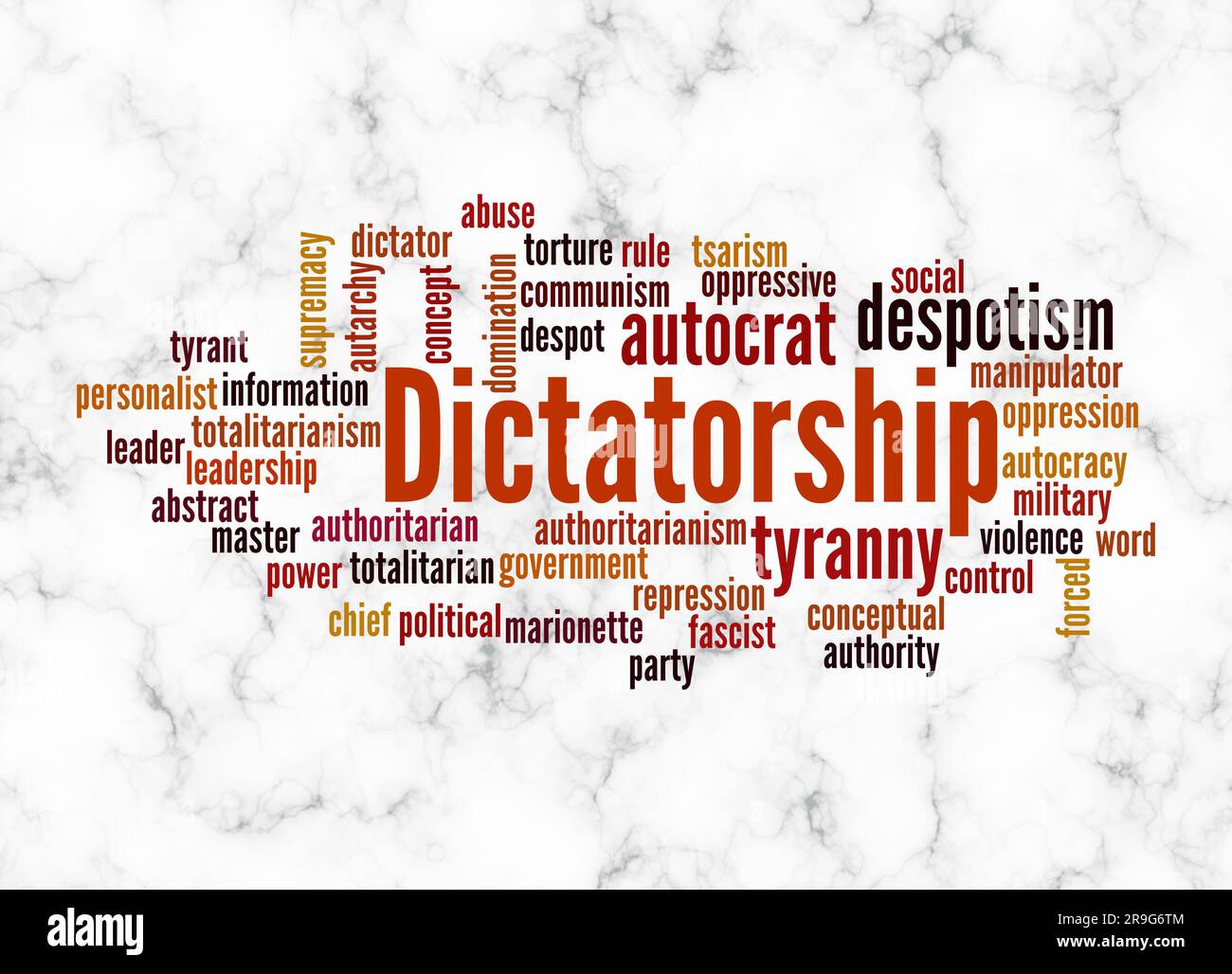 Word Cloud with DICTATORSHIP concept create with text only Stock Photo - Alamy