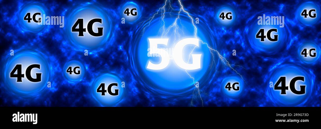 Abstract 5G technology background. communication internet online ...