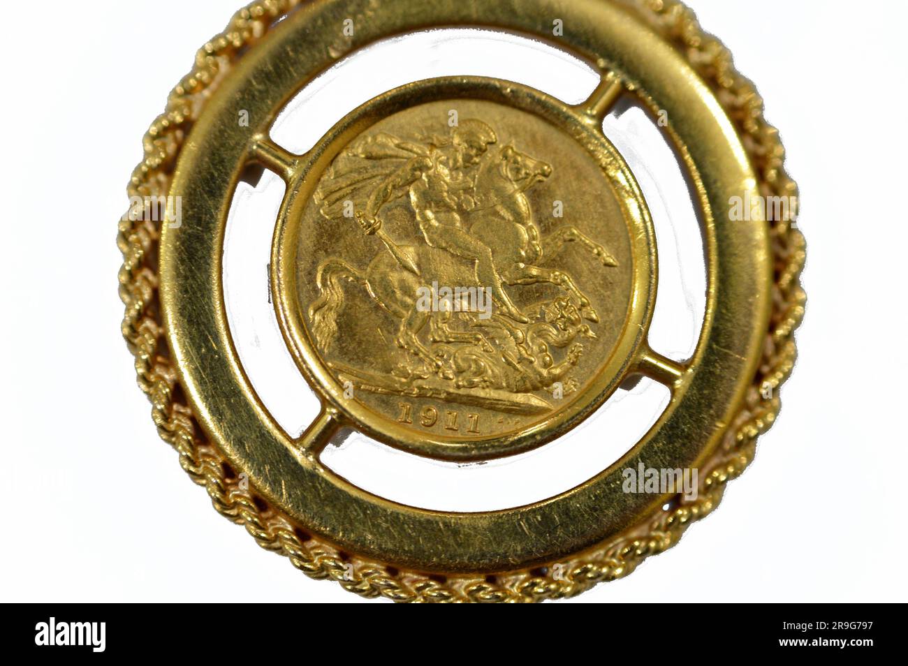 The sovereign is a British gold coin shape with a nominal value of one ...