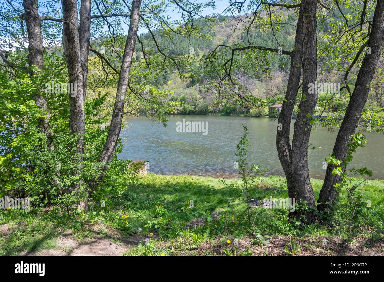 Spring Landscape of Pancharevo lake, Sofia city Region, Bulgaria Stock Photo - Alamy