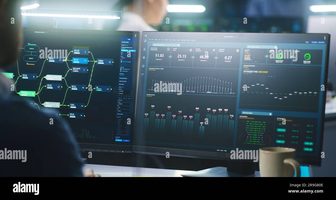 Female data center engineer works hi-res stock photography and images - Alamy