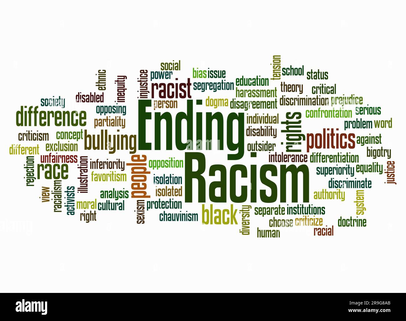 Word Cloud with ENDING RACISM concept create with text only Stock Photo ...