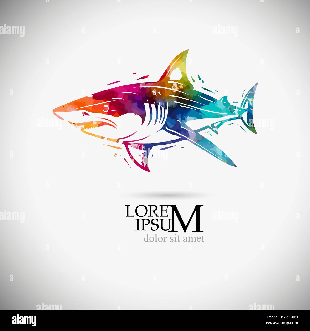 Colored shark object. Vector illustration Stock Vector Image & Art - Alamy