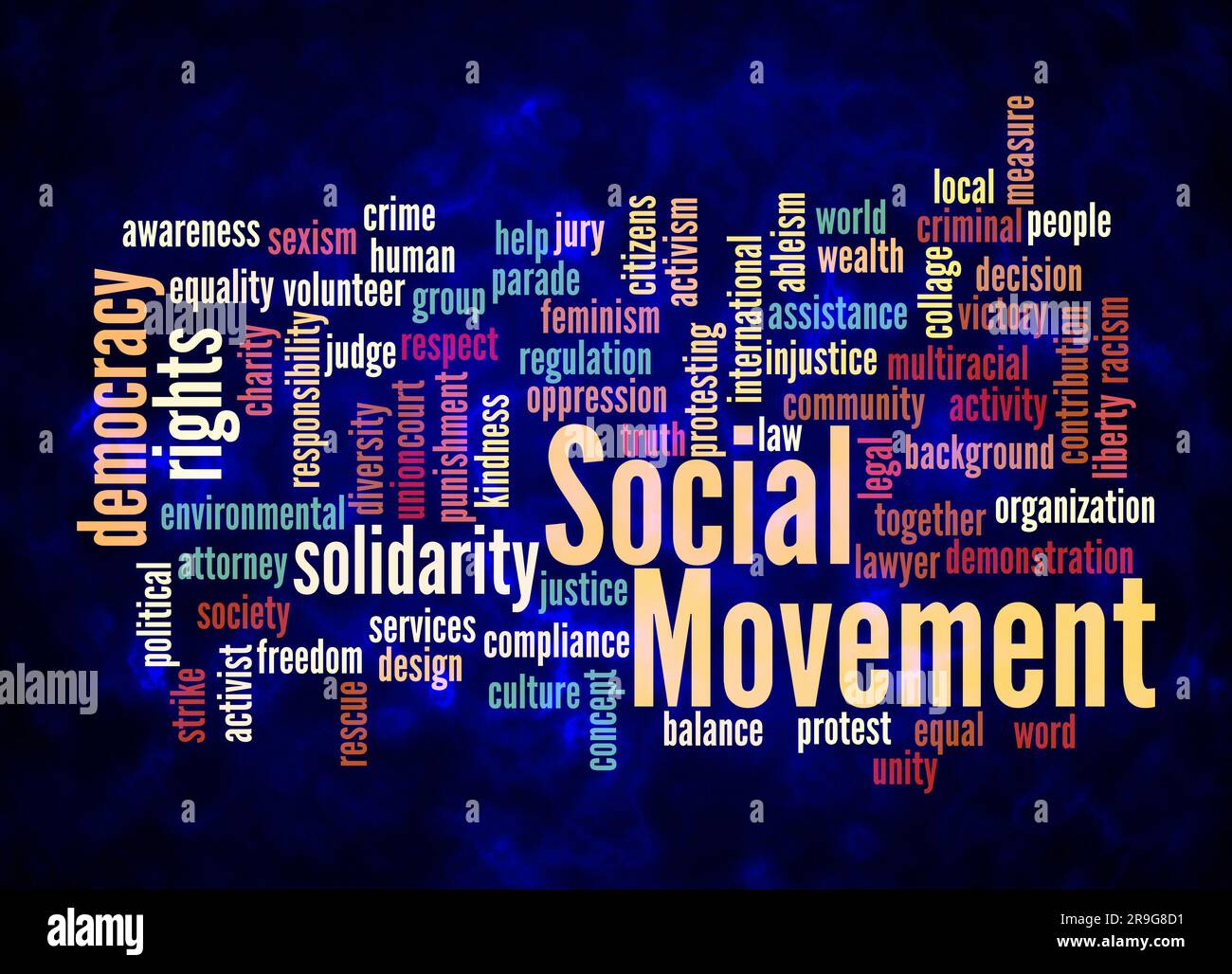 Word Cloud with SOCIAL MOVEMENT concept create with text only Stock ...