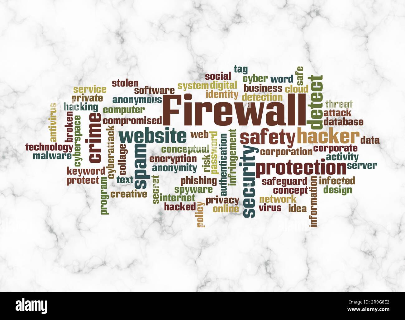 Word Cloud with FIREWALL concept create with text only Stock Photo - Alamy