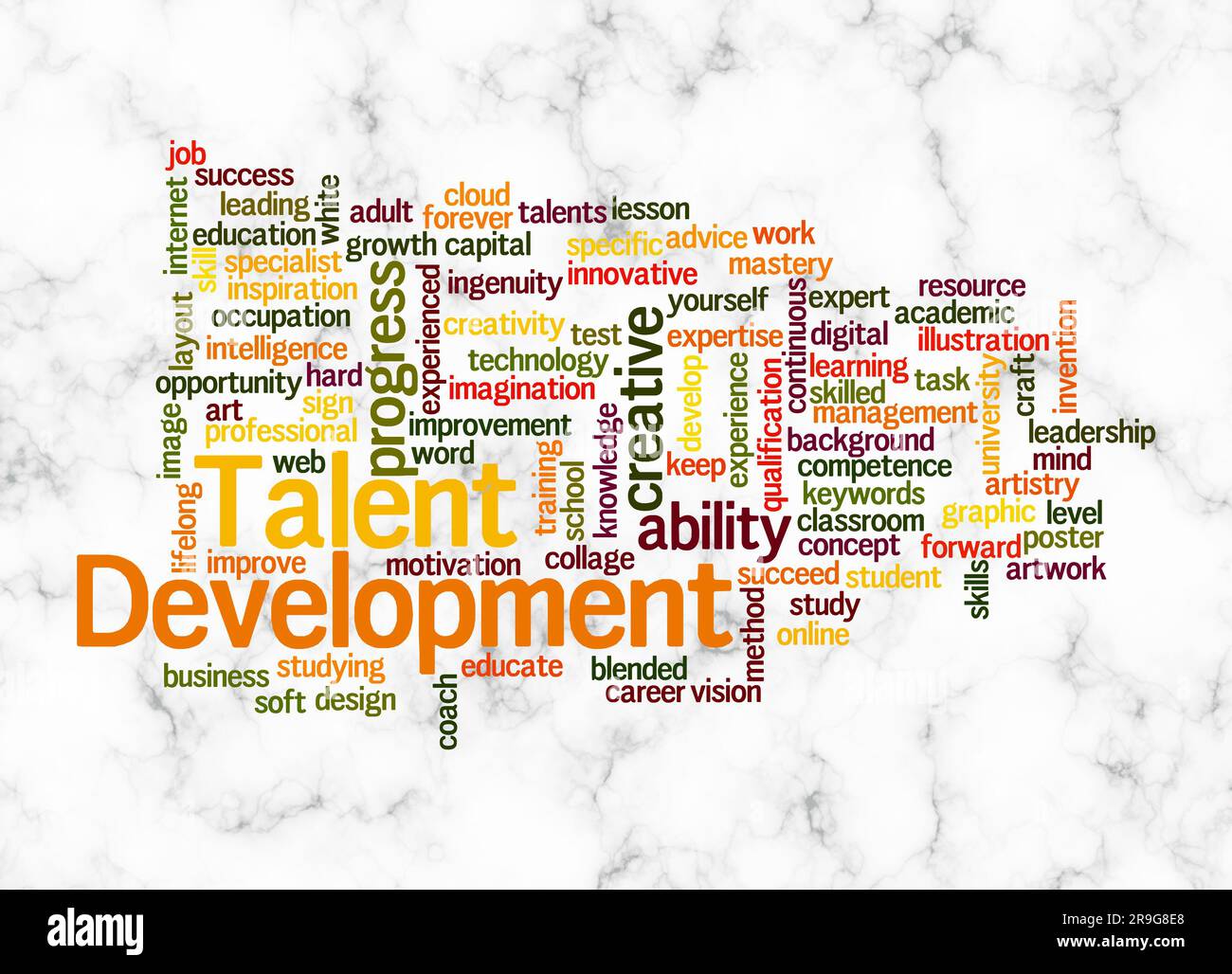 Word Cloud with TALENT DEVELOPMENT concept create with text only Stock ...