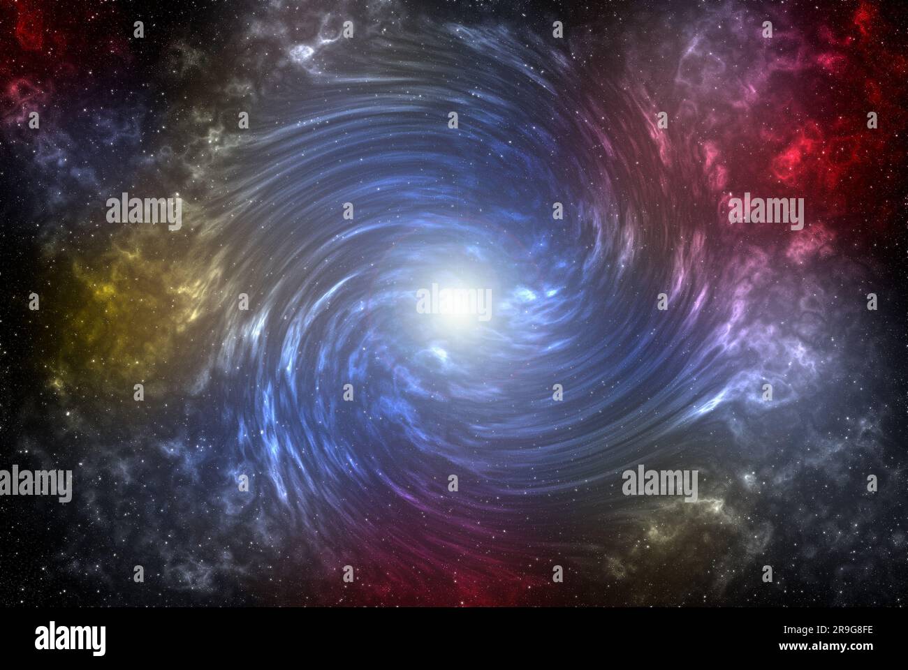 3D illustration, Planets and galaxy, science fiction wallpaper. Beauty ...