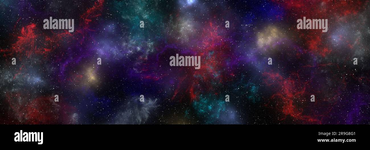 Space background with stardust and shining stars. Realistic cosmos and ...