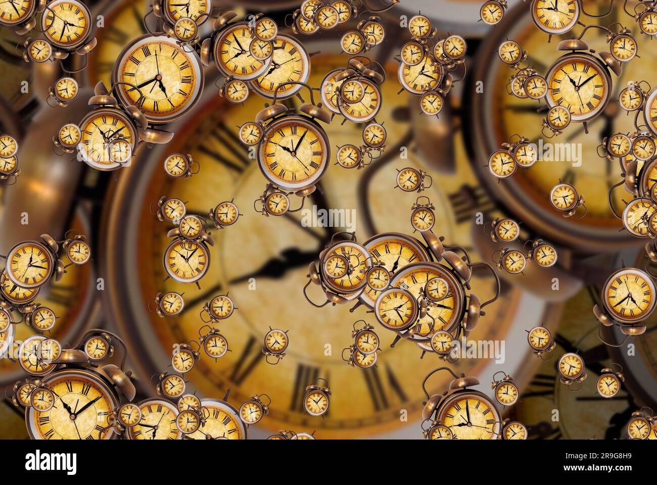 Large set of vintage clock faces. Texture of time, Elegant collection ...