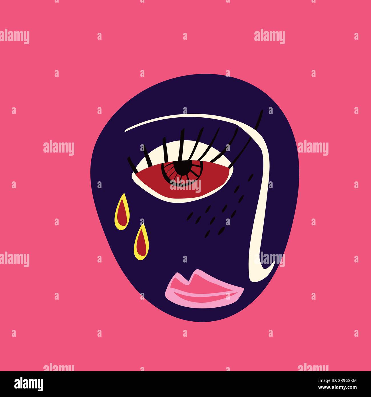 Ugly sad Stock Vector Images - Alamy