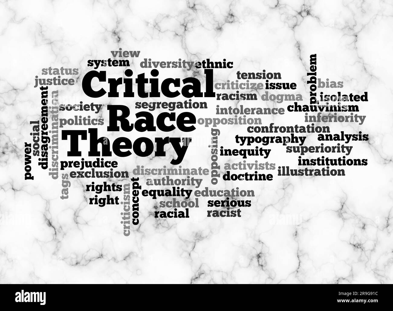 Word Cloud with Critical Race Theory concept create with text only ...
