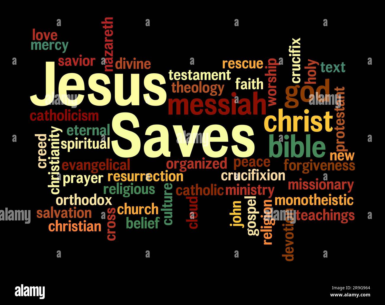 Word Cloud with JESUS SAVES concept create with text only Stock Photo ...