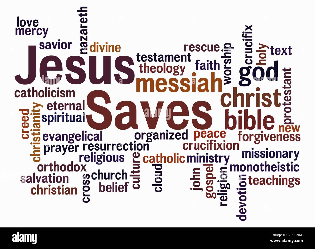 Word Cloud with JESUS SAVES concept create with text only Stock Photo ...