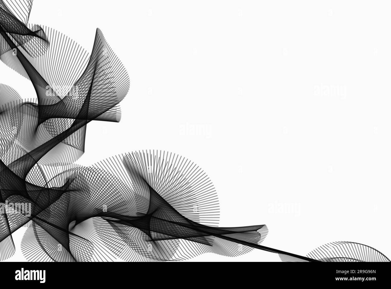 Fractal image colorful lines Black and White Stock Photos & Images - Alamy